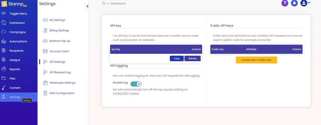 Where is my API key?